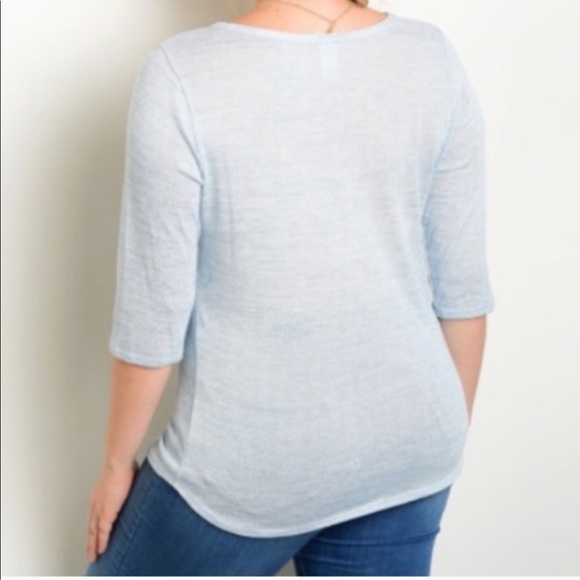 Tops | New Plus Blue 34 Light Weight Sweater Top | Poshmark